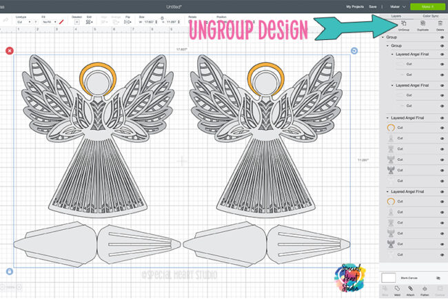 LAYERED CHRISTMAS ANGEL - SPECIAL HEART STUDIO