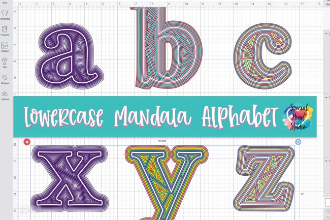 LOWERCASE ALPHA SET - FREE CUT FILES - Special Heart Studio