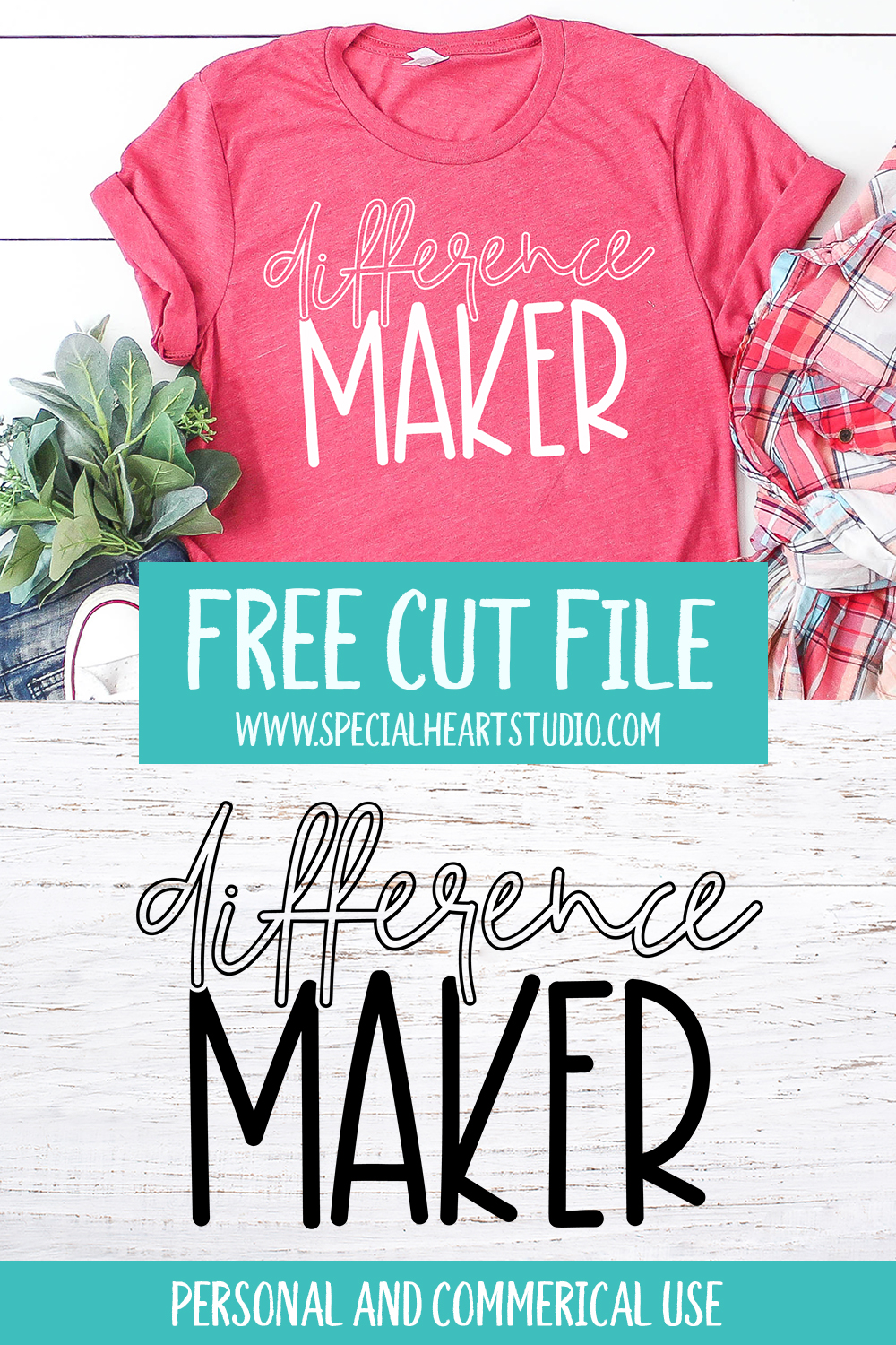 DIFFERENCE MAKER FREE SVG FILE - Special Heart Studio