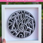 LAYERED TREBLE CLEF MANDALA FREE CUT FILE - SPECIAL HEART STUDIO