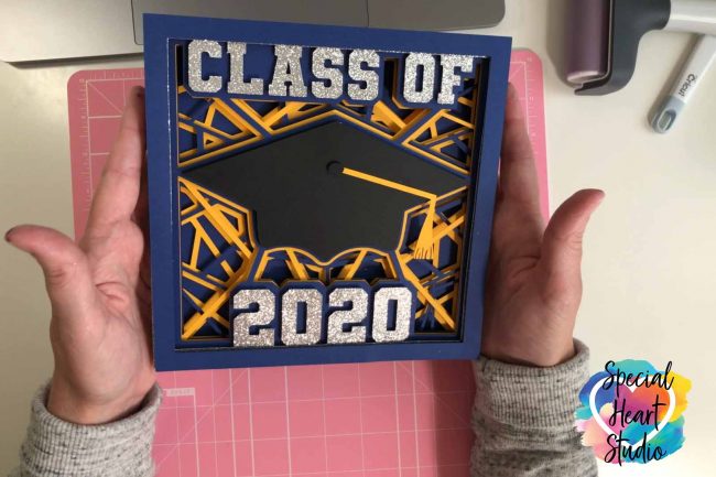 LAYERED GRADUATION SHADOW BOX FREE CUT FILE - SPECIAL HEART STUDIO