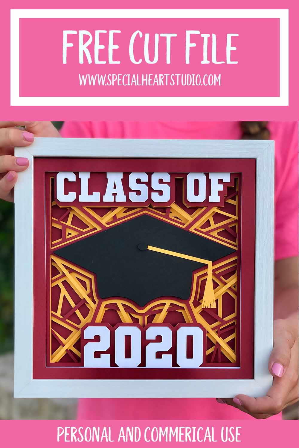LAYERED GRADUATION SHADOW BOX FREE CUT FILE - SPECIAL HEART STUDIO