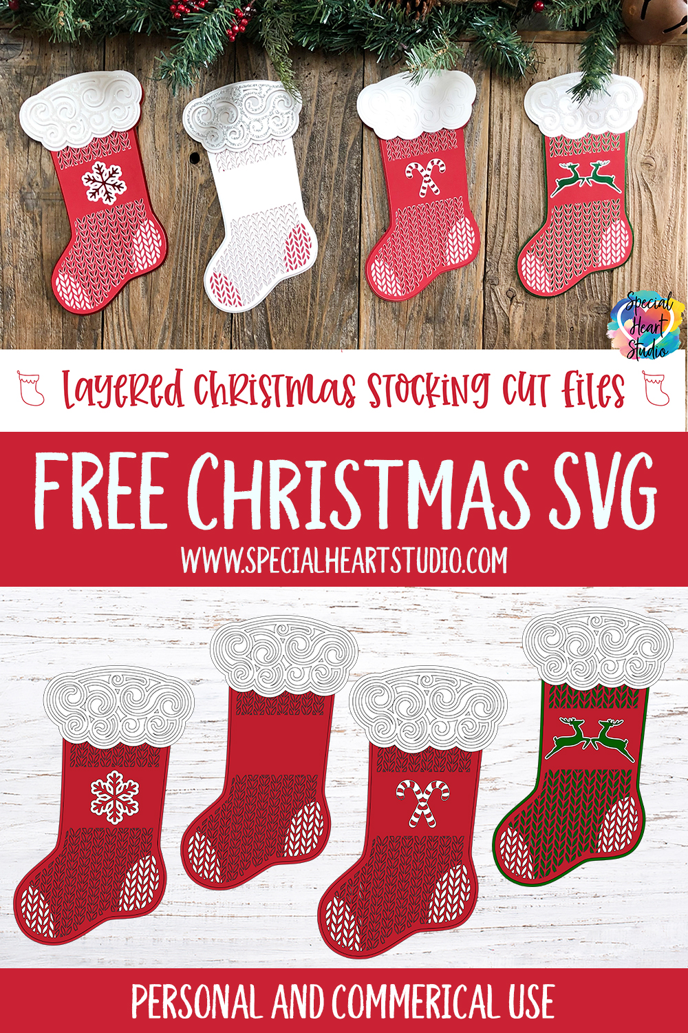 LAYERED CHRISTMAS STOCKINGS - SPECIAL HEART STUDIO
