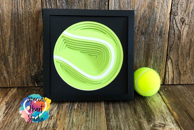 LAYERED TENNIS BALL - FREE CUT FILE - SPECIAL HEART STUDIO
