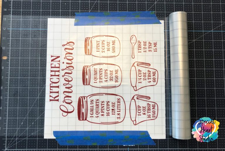 KITCHEN CONVERSION CHART - FREE CUT FILE