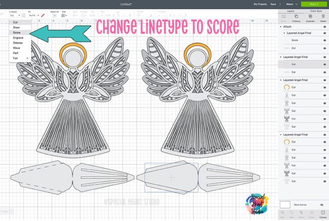 LAYERED CHRISTMAS ANGEL - SPECIAL HEART STUDIO