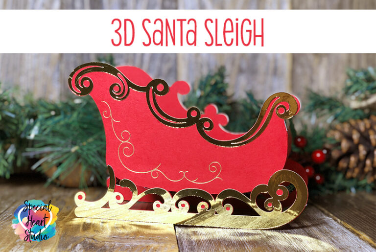3D SANTA SLEIGH: HOW TO CUT AND ASSEMBLE SANTA'S SLEIGH
