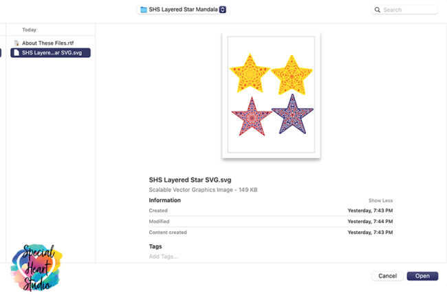 Layered Star Mandala SVG Files - Special Heart Studio