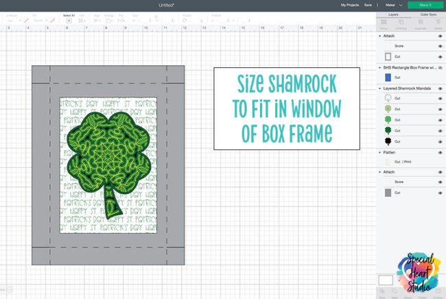 How To Make A Layered Shamrock Mandala With Print Then Cut Background ...