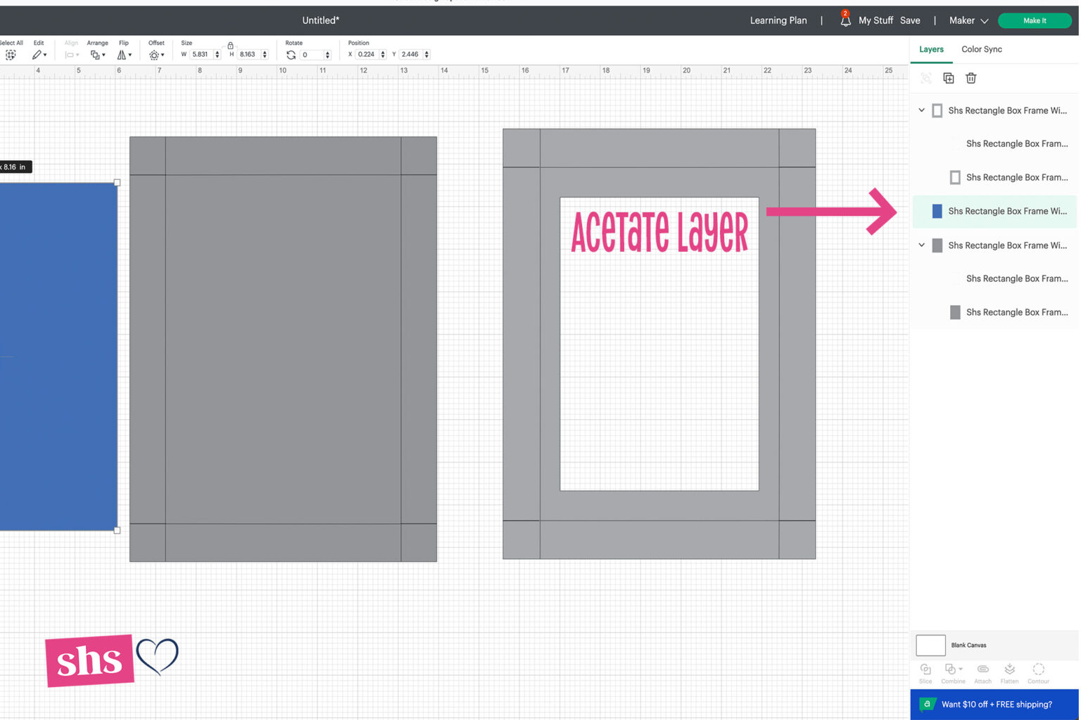How To Make A Cardstock Shadow Box Frame - Special Heart Studio