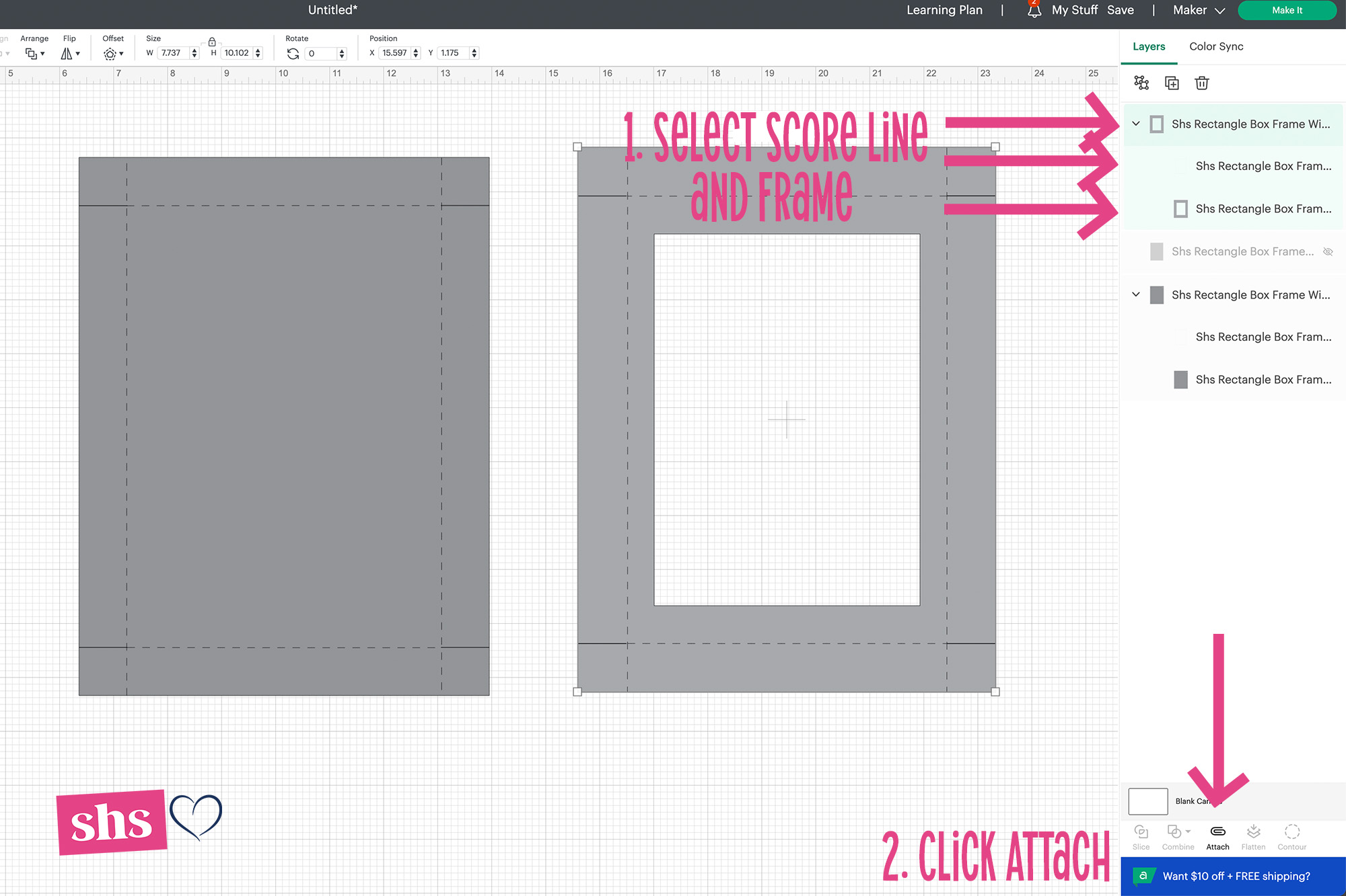How To Make A Cardstock Shadow Box Frame - Special Heart Studio