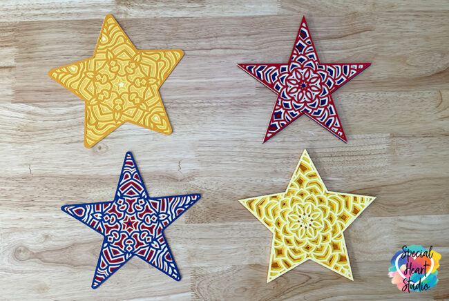 Layered Star Mandala SVG Files - Special Heart Studio