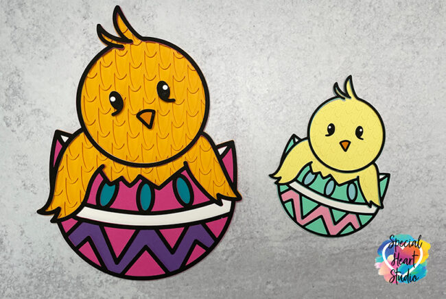 Free Layered Easter Chick SVG Cut File - Speclal Heart Studio