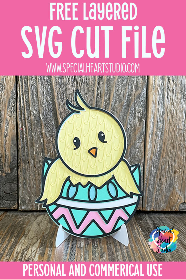 Free Layered Easter Chick SVG Cut File - Speclal Heart Studio