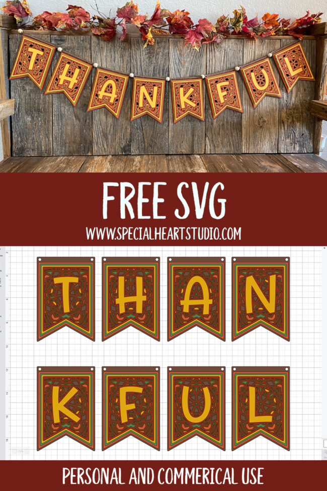 LAYERED THANKFUL BANNER - SPECIAL HEART STUDIO