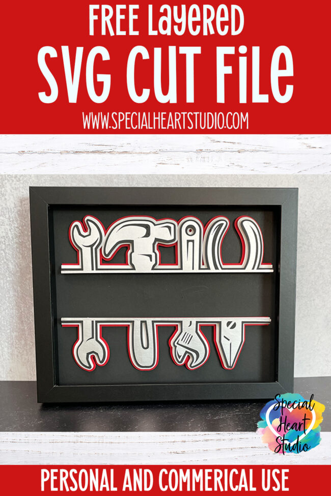 Layered Tool Split Monogram SVG - Special Heart Studio