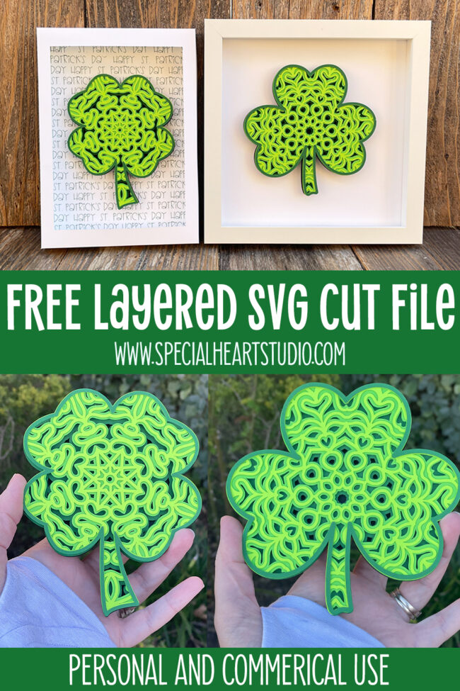 How To Make A Layered Shamrock Mandala With Print Then Cut Background ...