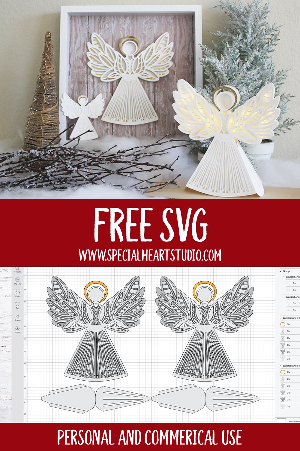 LAYERED CHRISTMAS ANGEL - SPECIAL HEART STUDIO