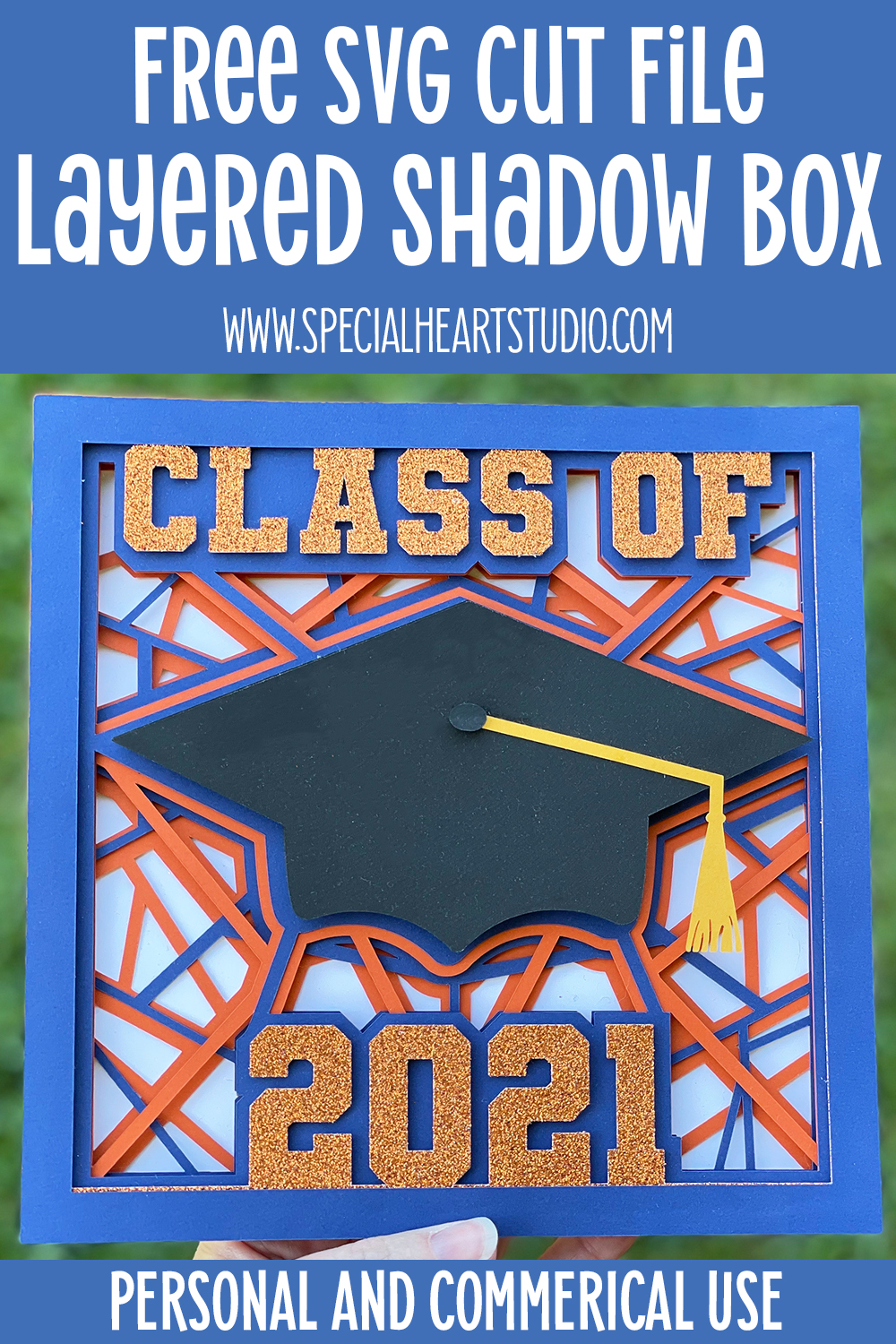 LAYERED GRADUATION SHADOW BOX FREE CUT FILE - SPECIAL HEART STUDIO