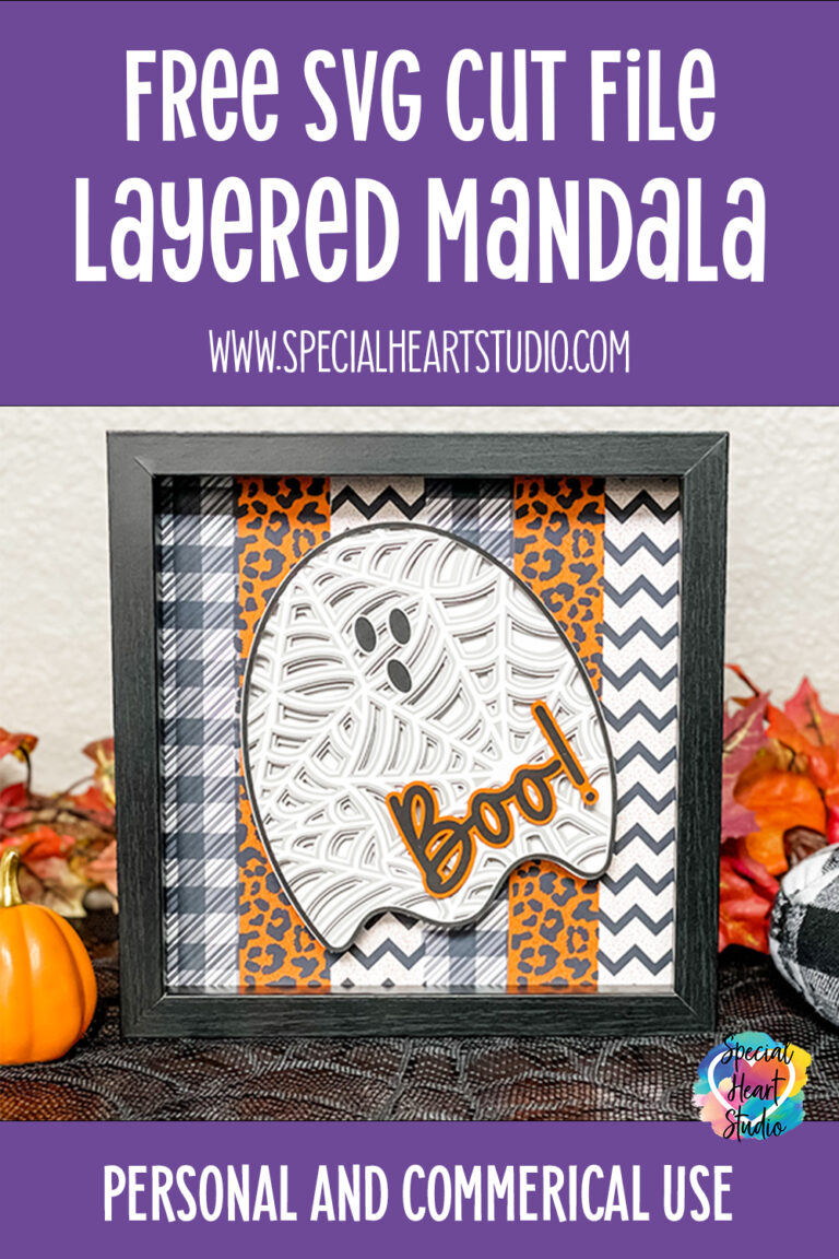 Layered Ghost SVG with Printable Background - Special Heart Studio