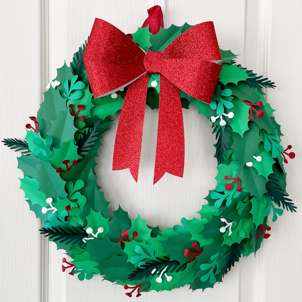 How To Make A Paper Christmas Wreath - Special Heart Studio