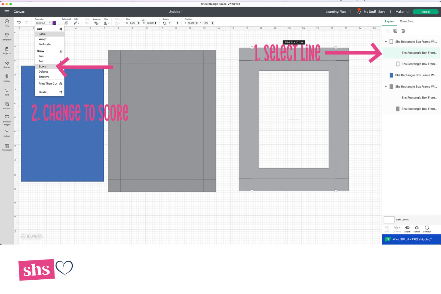 How To Make A Cardstock Shadow Box Frame - Special Heart Studio