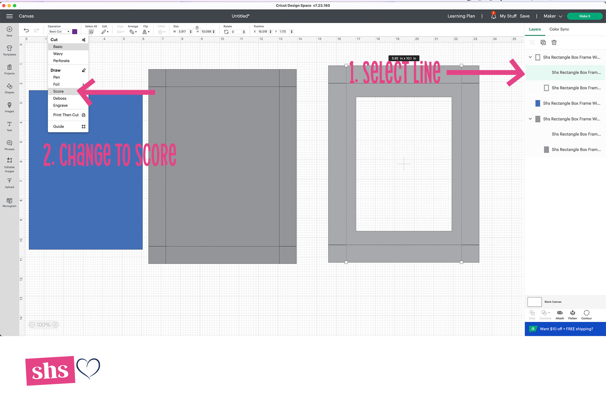 How To Make A Cardstock Shadow Box Frame - Special Heart Studio