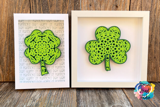 How To Make A Layered Shamrock Mandala With Print Then Cut Background ...