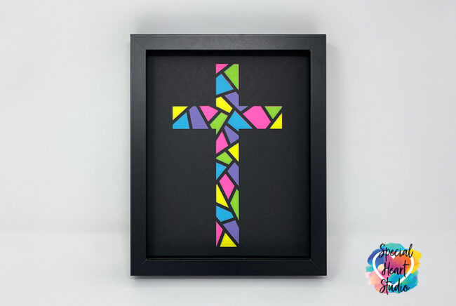Make A Stained Glass Cross With Cardstock - Special Heart Studio
